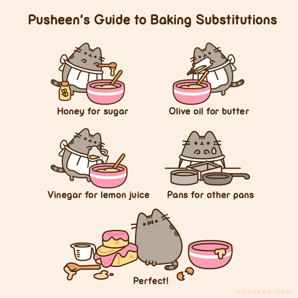 Pusheen's Guide to Baking Substitutions – Pusheen Shop