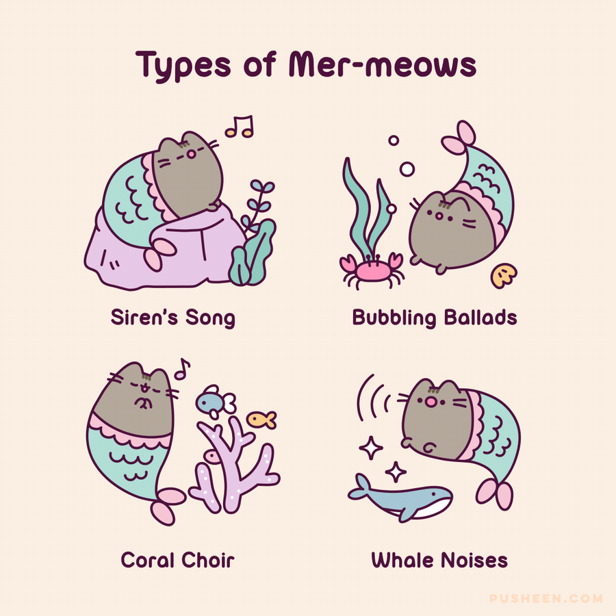 Types of Mer-Meows – Pusheen Shop
