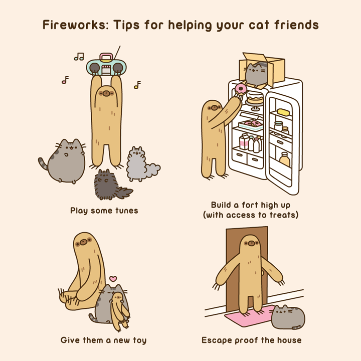 Fireworks: Tips for Helping Your Cat Friends – Pusheen Shop