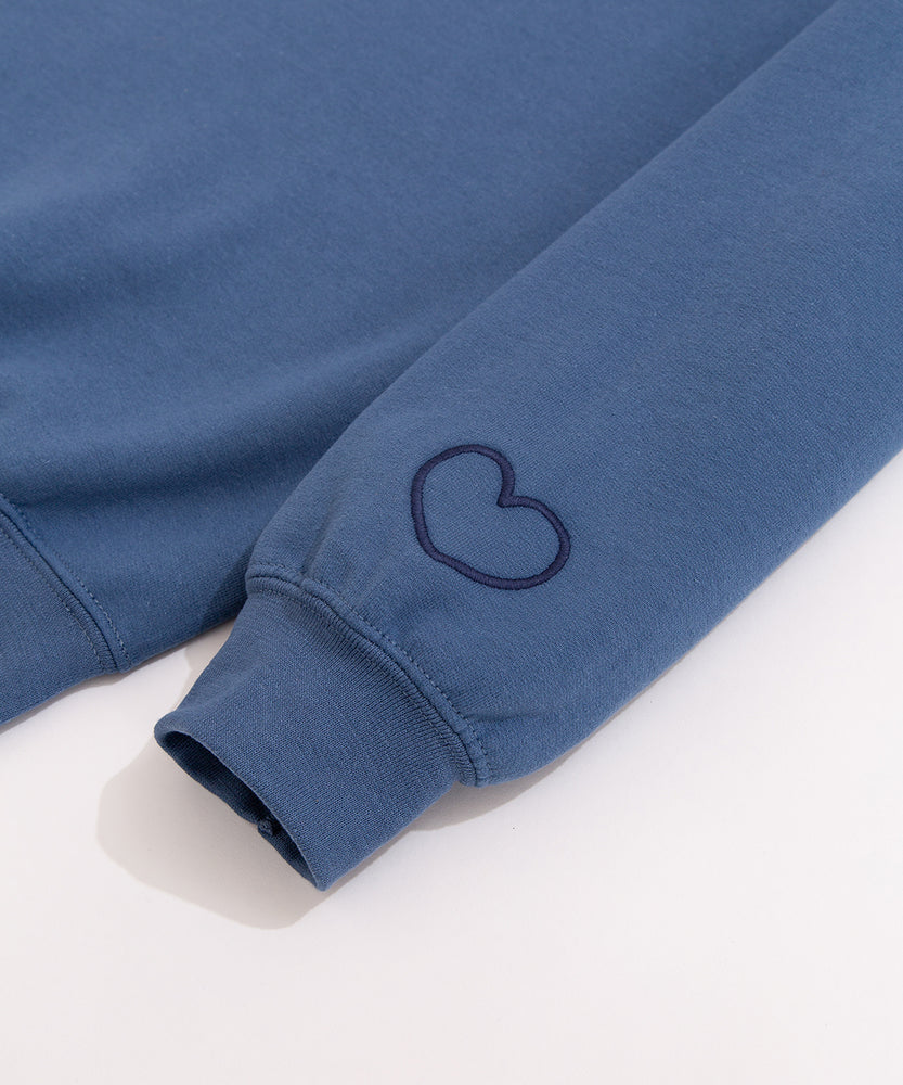 Pusheen Blue Embroidered Unisex Sweatshirt – Pusheen Shop